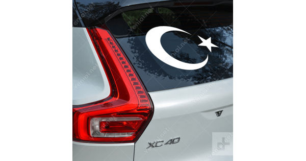 Ay Yıldız Araba Oto Sticker, Çıkartma Yapıştırma