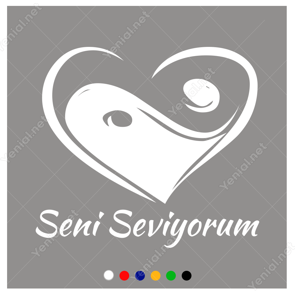 Sevgililer Günü Seni Seviyorum Denge Yazısı 115x100cm Yapıştırma